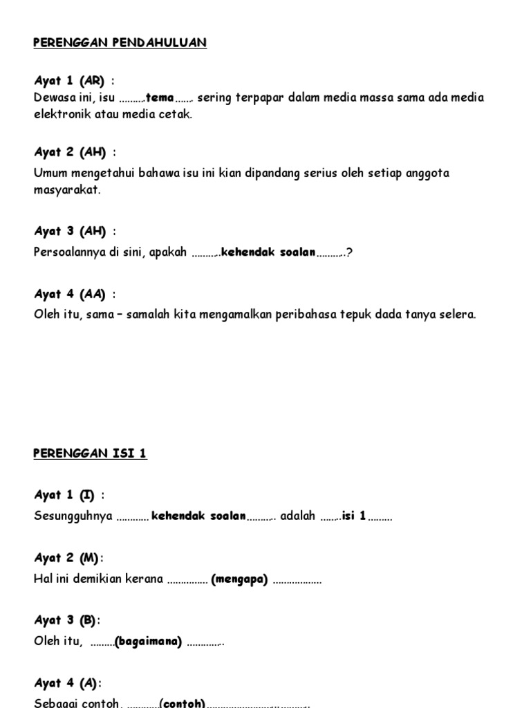 2016 - Karangan - Formula Susup Masuk Pasang Siap - Kelas Lemah - Handout Kumpulan | PDF