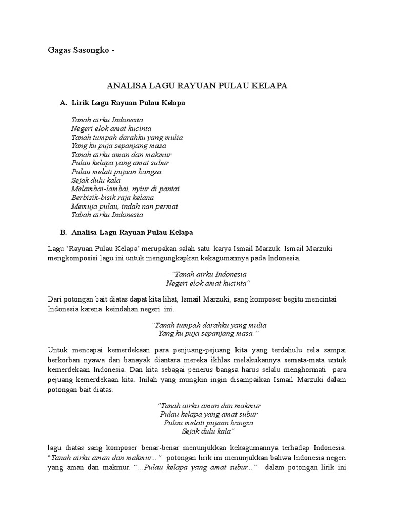 Tgs PKN - Gagas - Rayuan Pulau Kelapa | PDF