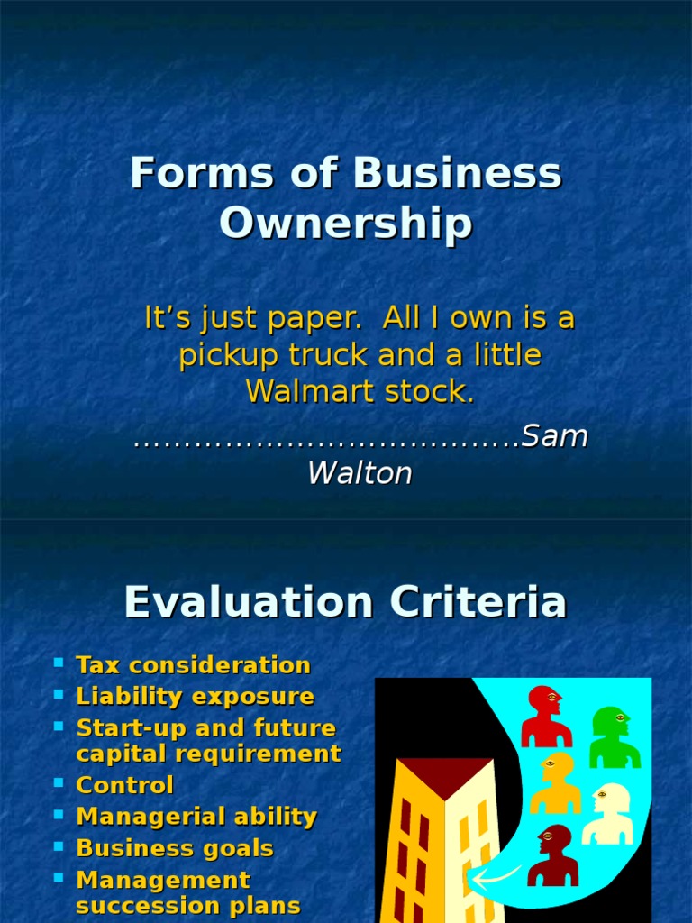 Forms of Business Ownership | PDF | S Corporation | Partnership