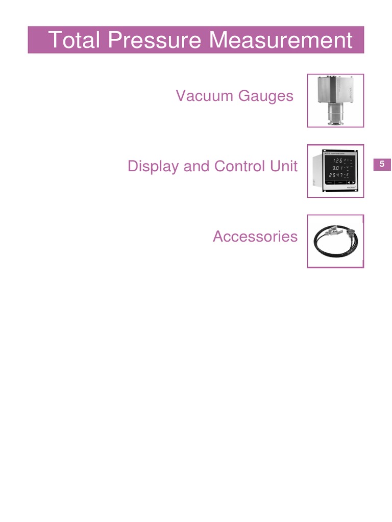 Chapter 05 Total Pressure Measurement | PDF | Pressure Measurement | Vacuum
