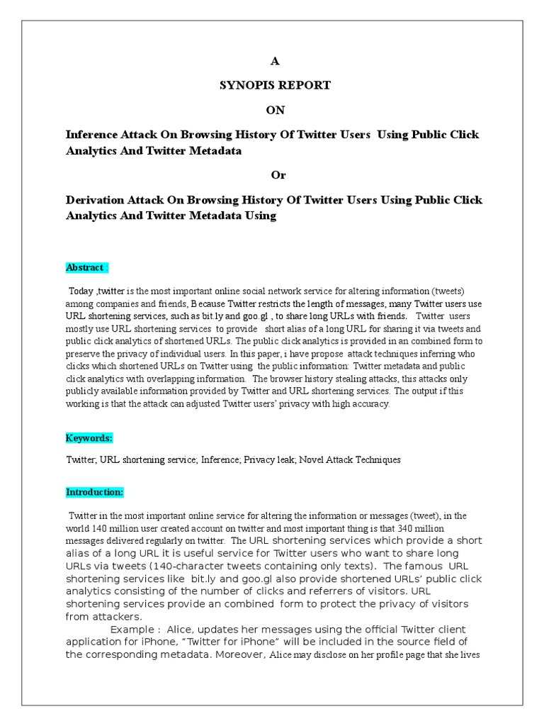 2.inference Attack On Browsing History of Twitter Users Using Public Click Analytics and Twitter ...