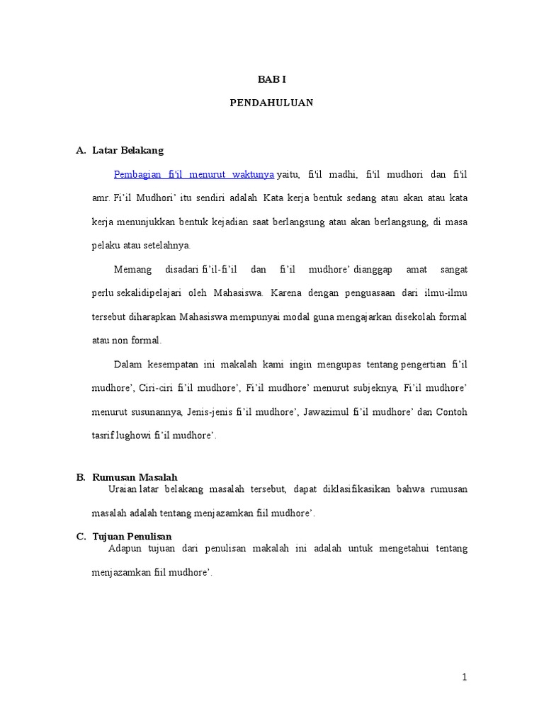 Menjazamkan Fiil Mudhari' | PDF | Seni & Disiplin Bahasa | Kajian Bahasa Asing