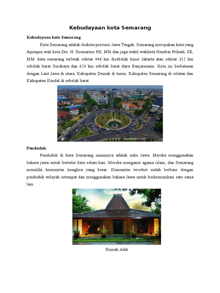 Kebudayaan Kota Semarang Pdf