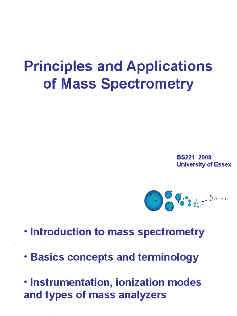 Principles of Mass Spectrometry | PDF | Mass Spectrometry | Tandem Mass ...