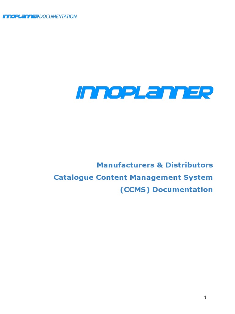 Innoplanner CCMSManual v1.1 | PDF | 3 D Modeling | Software