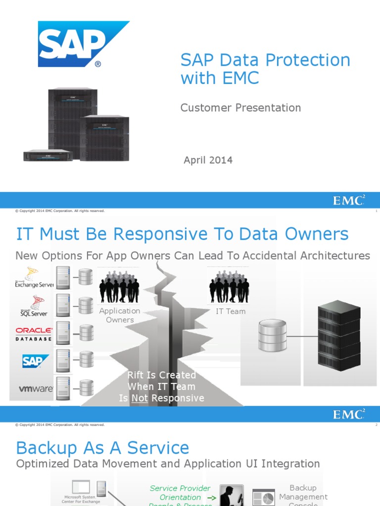 Sap Data Protection With Emc | PDF | Sap Se | V Mware