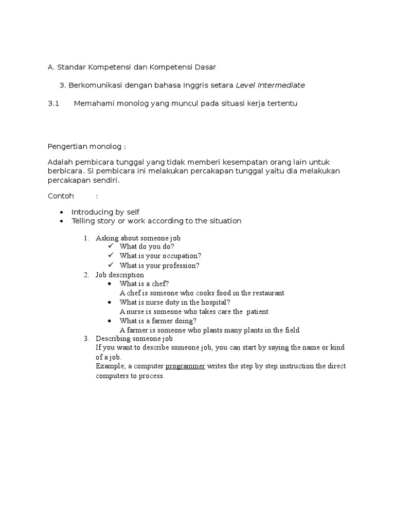 Understanding Monologues in Specific Work Situations: A Guide to ...