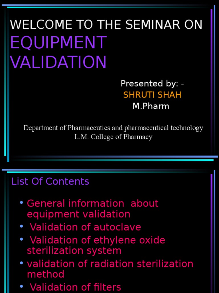 A Comprehensive Guide to Equipment Validation: Processes, Methods and Qualification Techniques ...