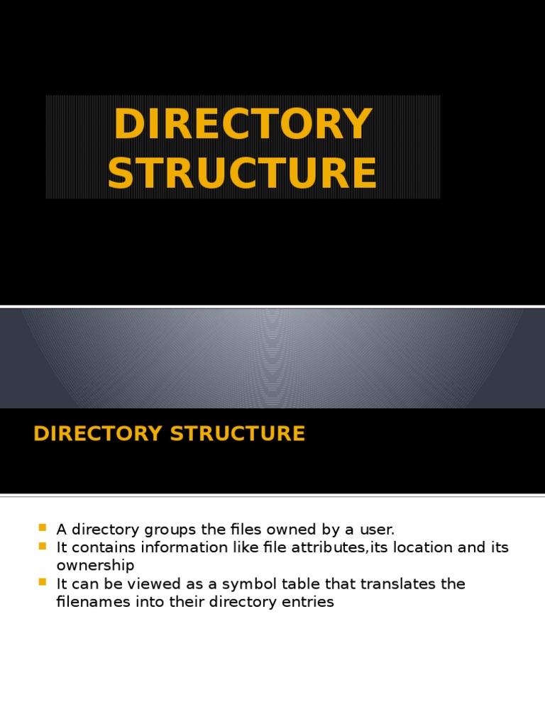 Directory Structure Pdf Directory Computing File System
