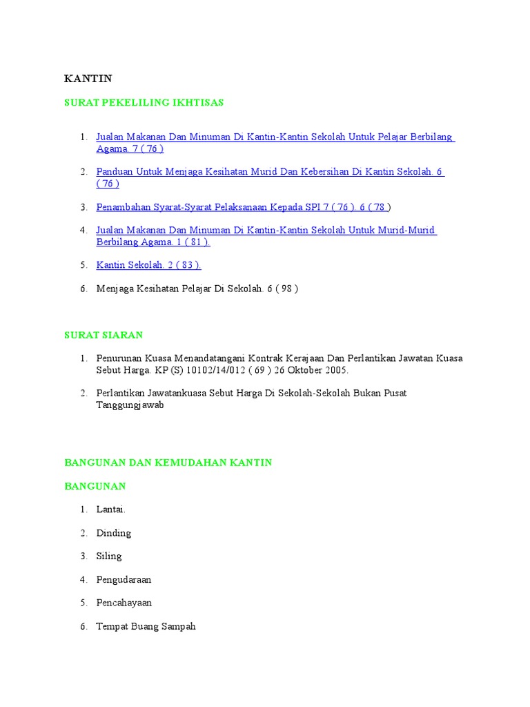 Garis Panduan Fail Kantin | PDF