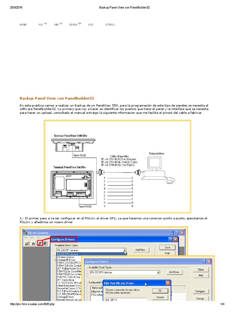 Backup Panel View Con PanelBuilder32 | PDF