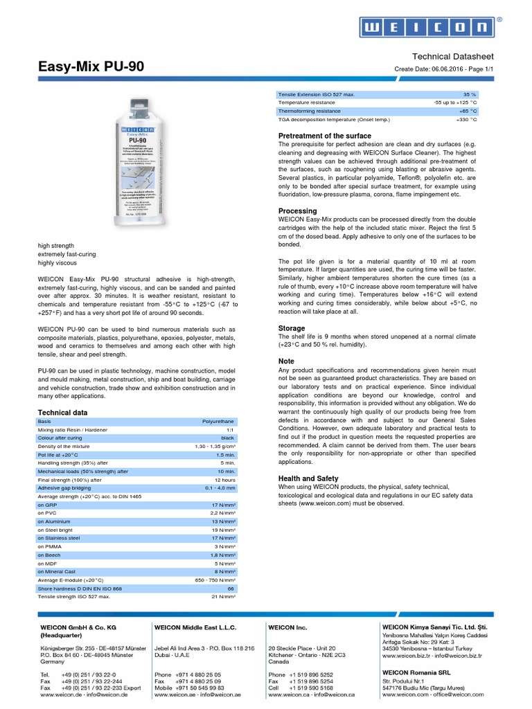 TDS 10751050 EN EN Easy-Mix-PU-90 PDF | PDF