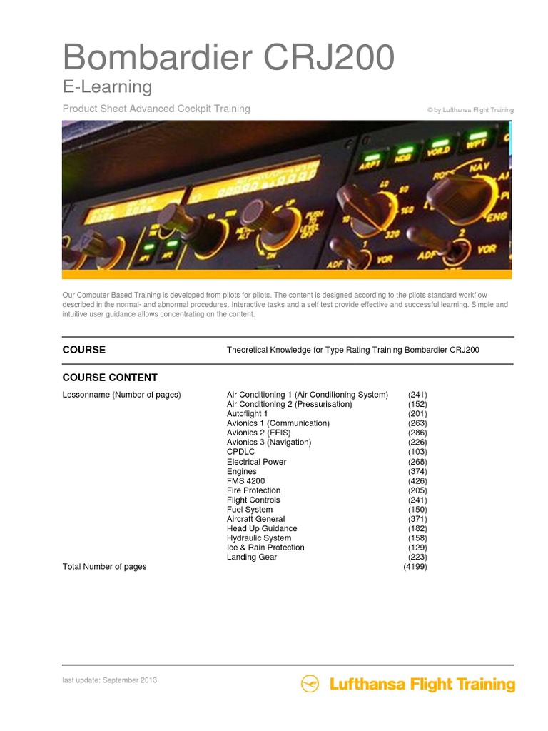 Type Rating Training CRJ200 | PDF