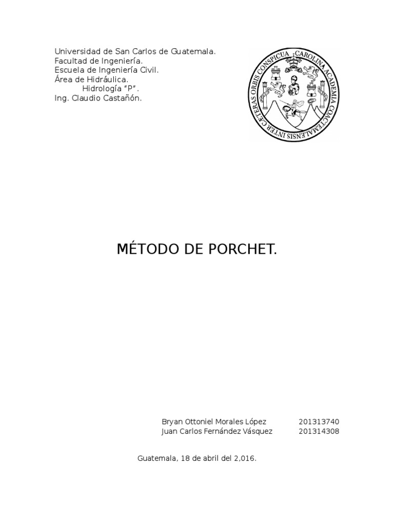 Metodo Porchet | Descargar gratis PDF | Agua subterránea | Suelo
