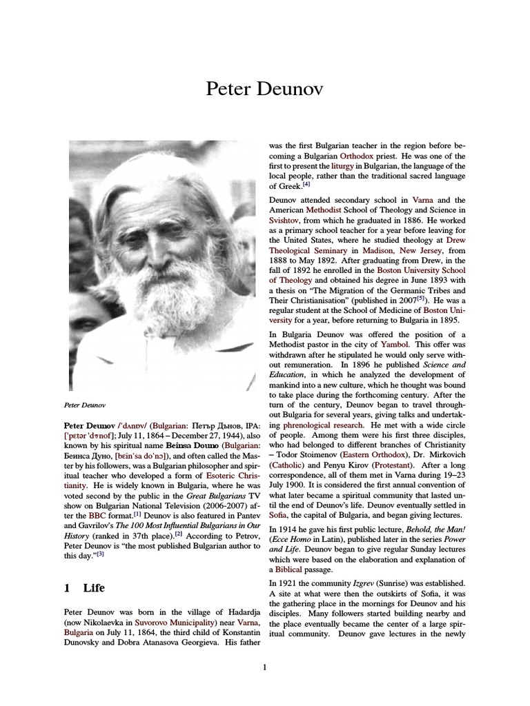 Peter Deunov PDF | PDF | Religious Behaviour And Experience | Religious ...