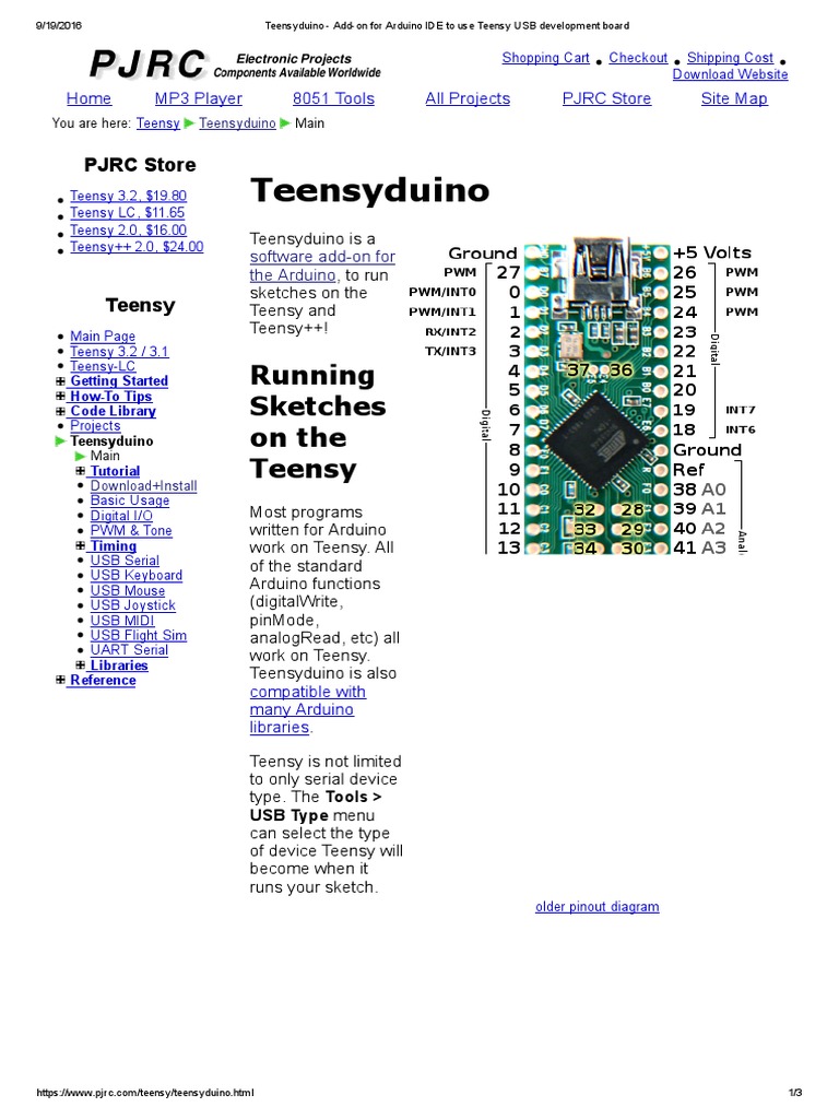 Teensyduino - Add-On For Arduino IDE To Use Teensy USB Development Board PDF | PDF | Usb | Arduino