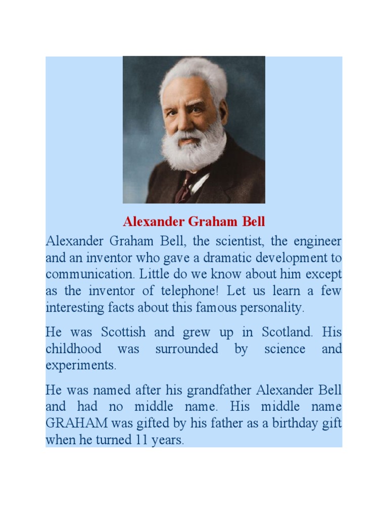Alexander Graham Bell | Telephone | Communication