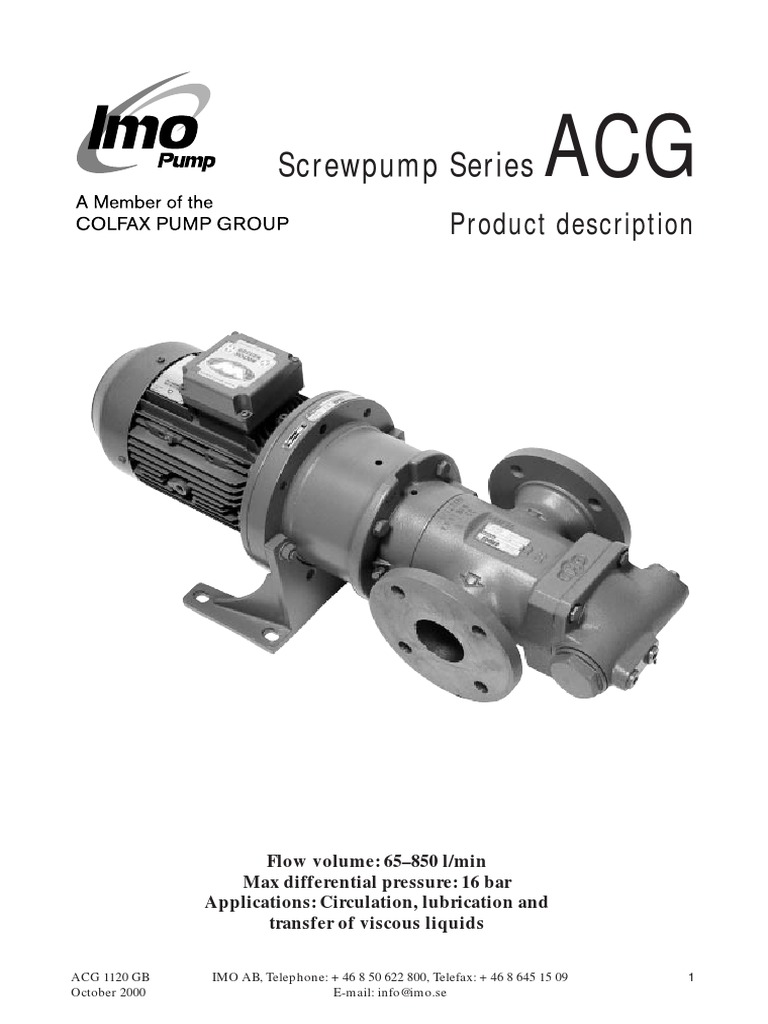 Imo Acg | PDF | Viscosity | Pump