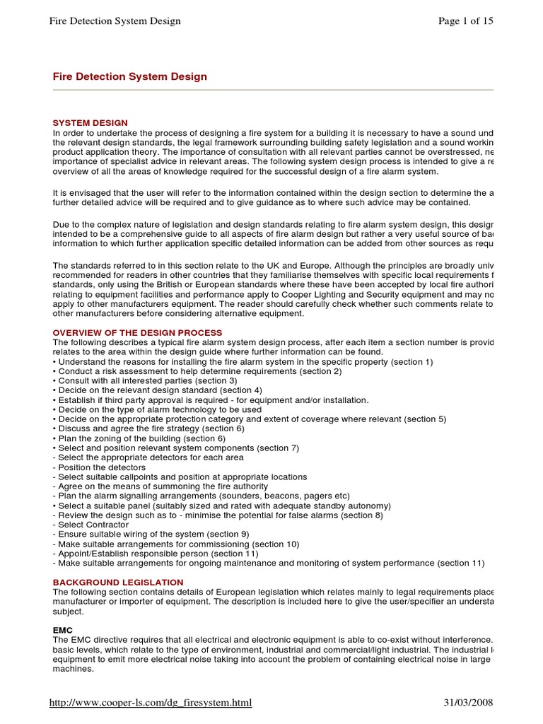 Fire Detection System Design PDF | PDF | Safety | Nature