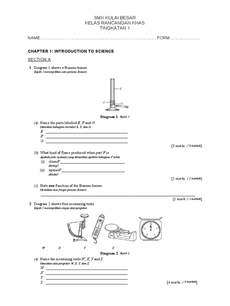 Form 1 - Science - Part 2 | PDF