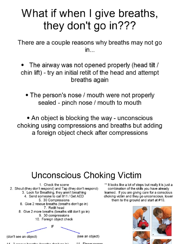Unconscious Choking | PDF