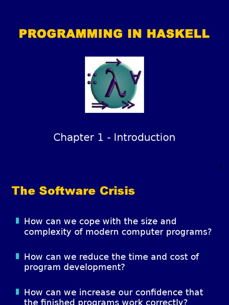 Programming in Haskell: Chapter 1 - Introduction | PDF