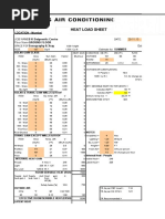 Heat Load Calculation Sheet | PDF