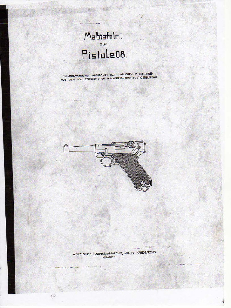 Luger P08 Blueprints | PDF
