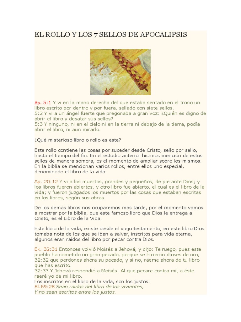 Los 7 Sellos del Apocalipsis Explicados | PDF | Libro de revelación ...