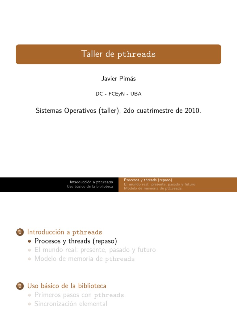 Pthreads | PDF | Hilo (Computación) | Infraestructura informática