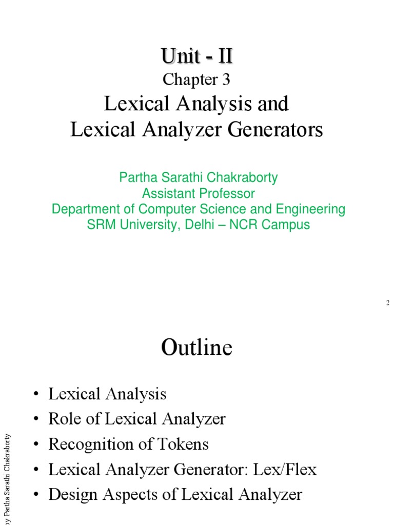 Unit 2 Lexical Analyzer | PDF | Metalogic | Syntax (Logic)