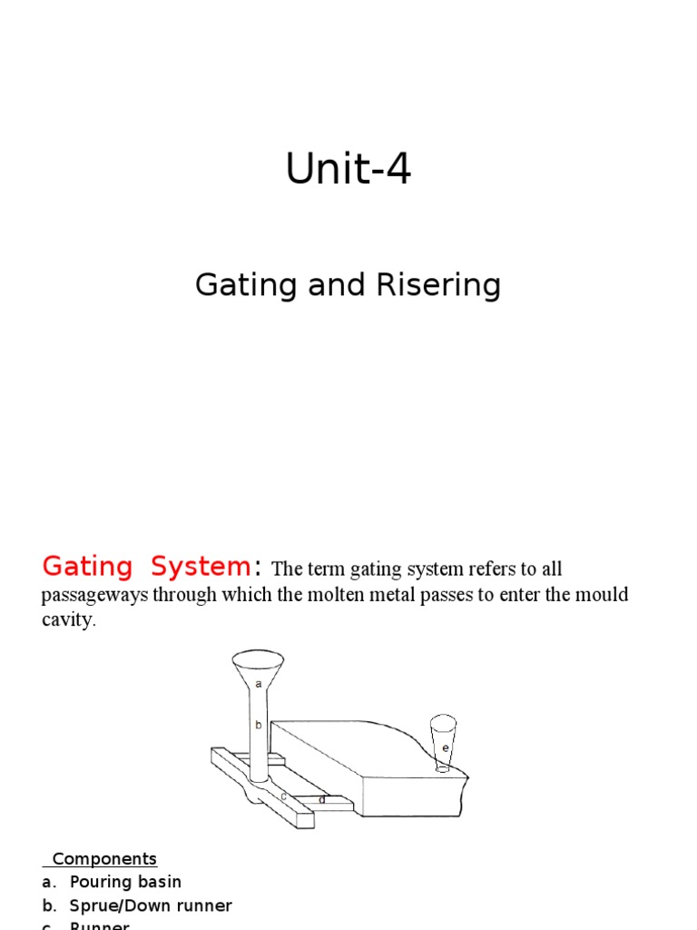 Gating System in Casting | PDF | Casting (Metalworking) | Industrial ...