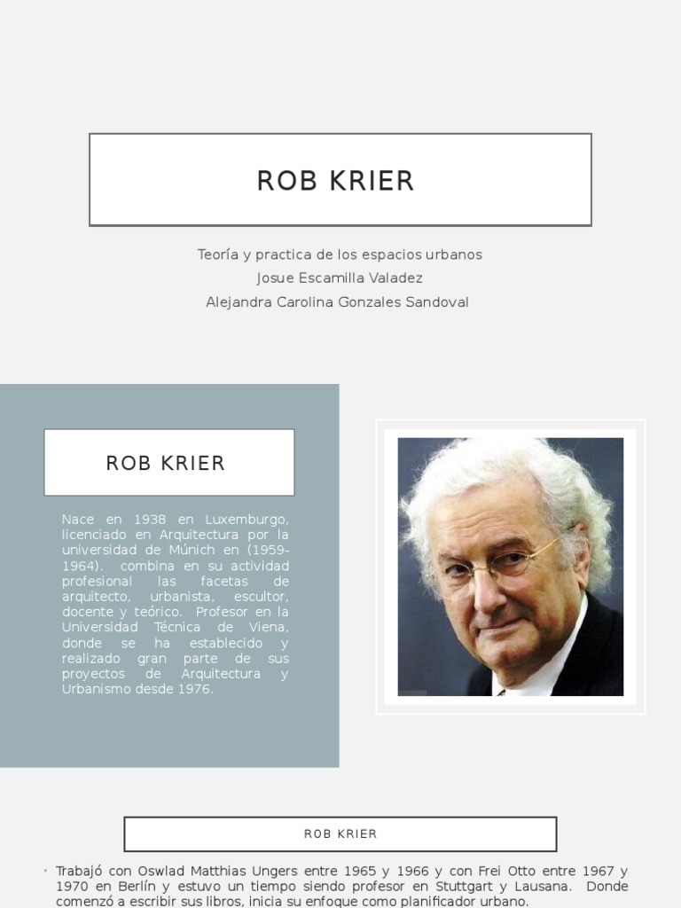 ROB KRIER Arquitectura | PDF | Urbanismo | Berlina