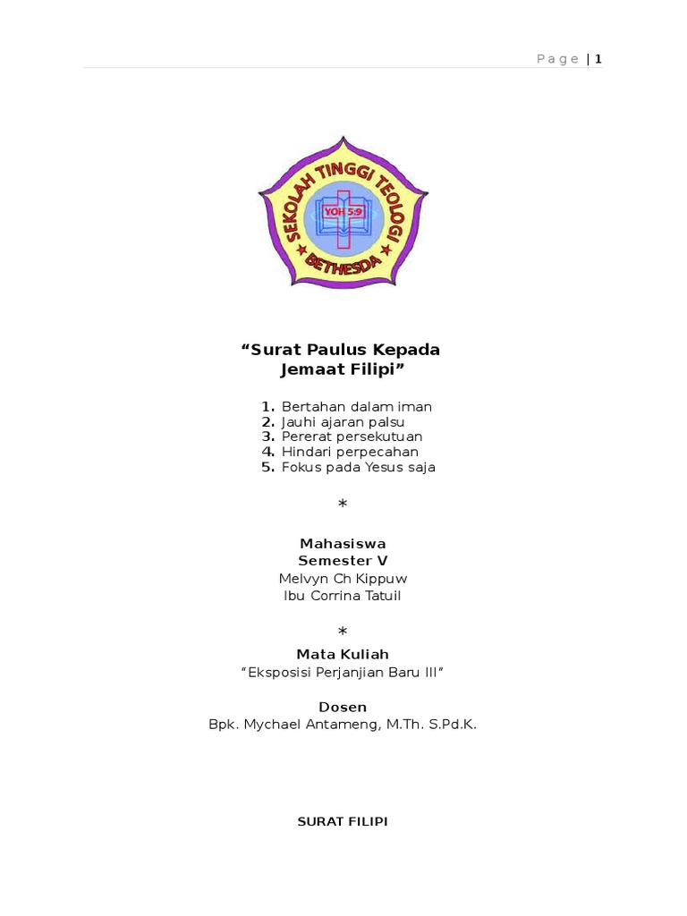 Surat Filipi | PDF