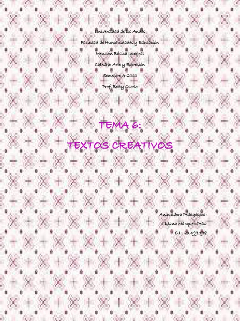 Tema 6: Textos Creativos | PDF | Guión | Cuentos