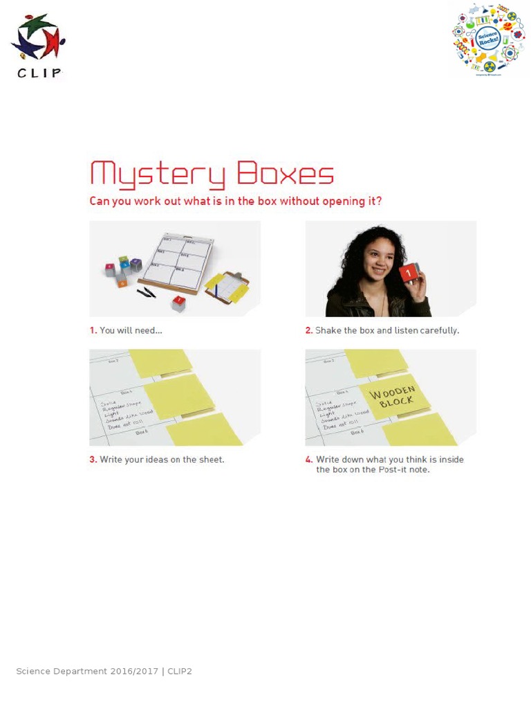 Science Department Mystery Boxes 2016-17 | PDF | Home & Garden