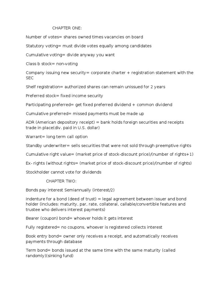 Series 7 Notes | PDF