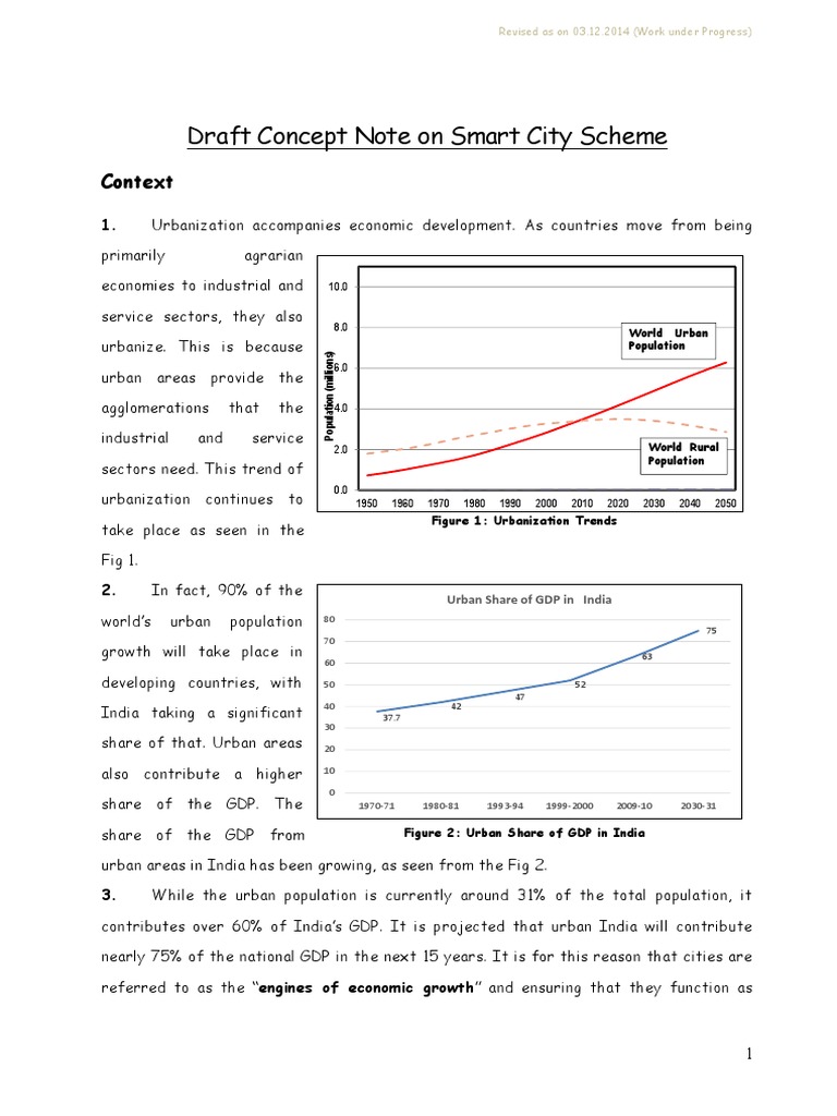 Concept Note On Smart City Scheme PDF | PDF