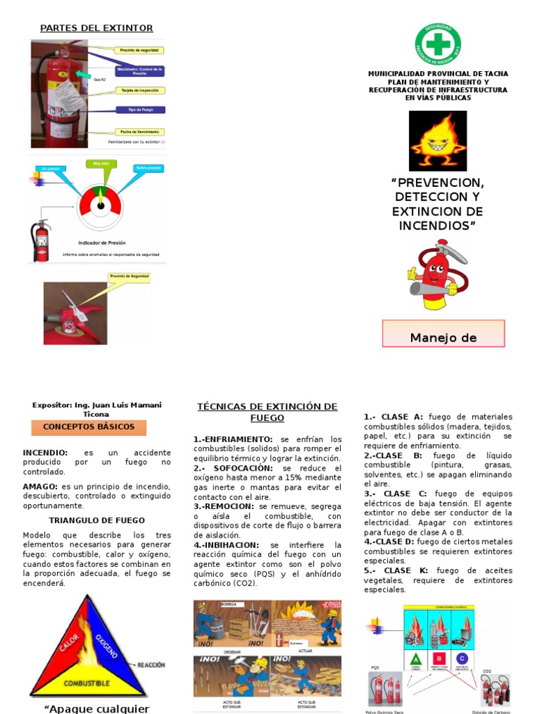 Triptico Manejo de Extintores | PDF