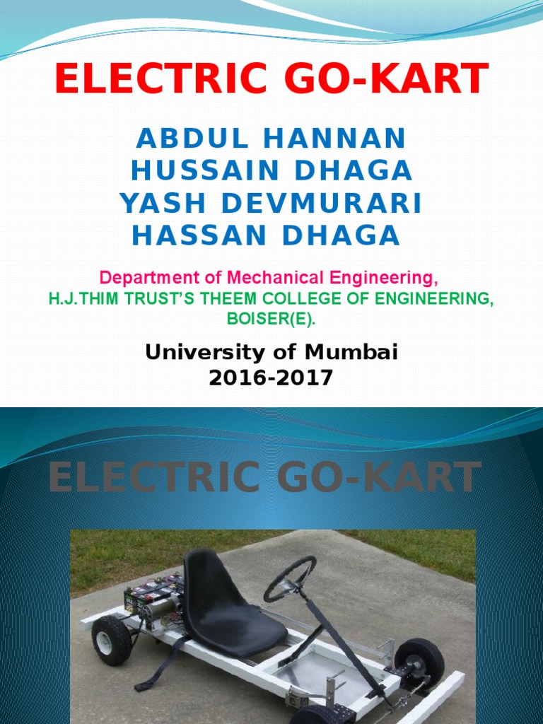 Electric Go-Kart | PDF | Technology & Engineering