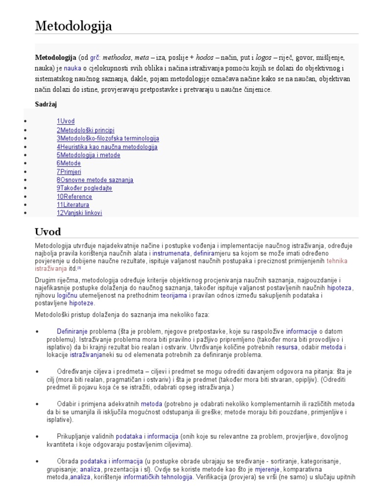 Metodologija | PDF