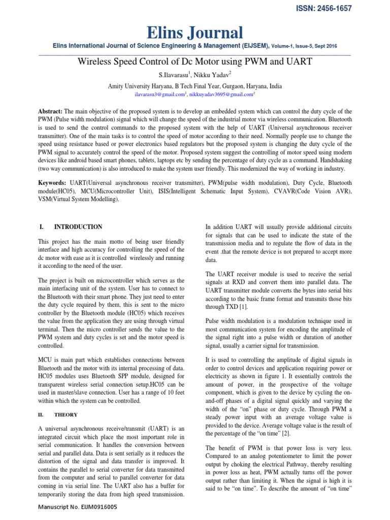 Wireless DC Motor Control | PDF | Microcontroller | Digital Technology