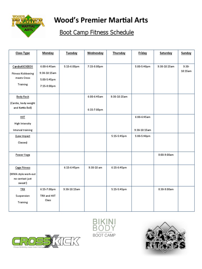 Boot Camp Schedule | PDF