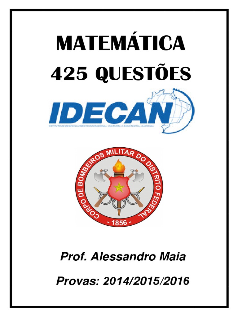 Apostila Matem - Tica 425 Quest - Es Idecan | PDF | Geometria | Sequência
