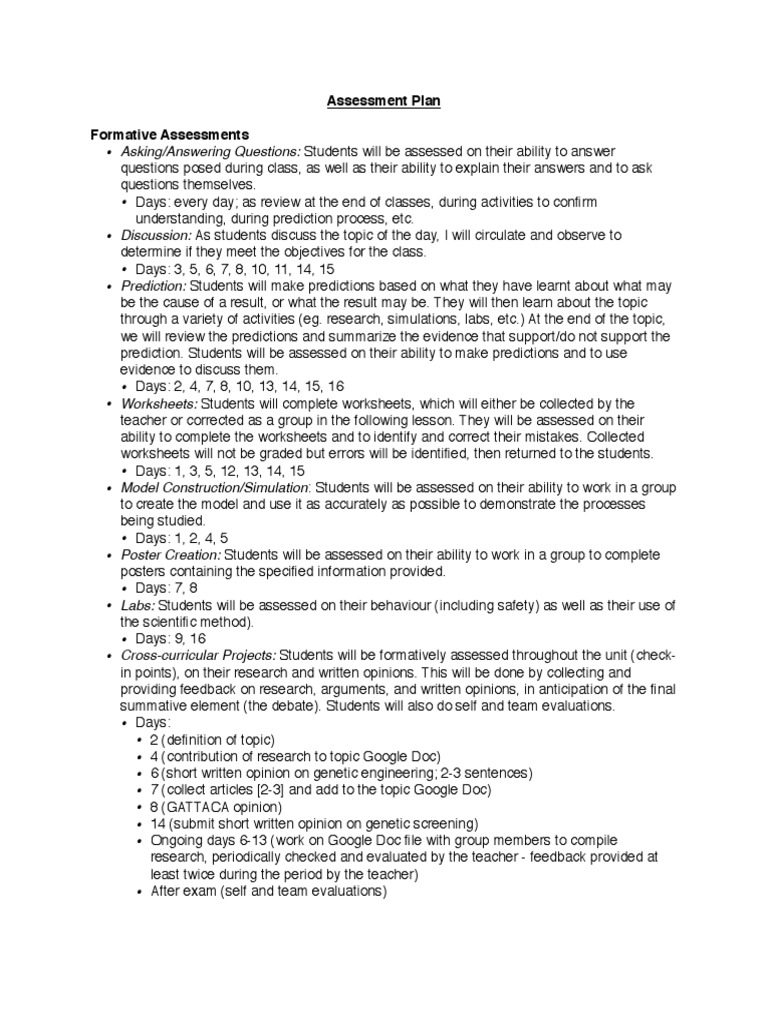 Assessment Plan | PDF | Educational Assessment | Laboratories