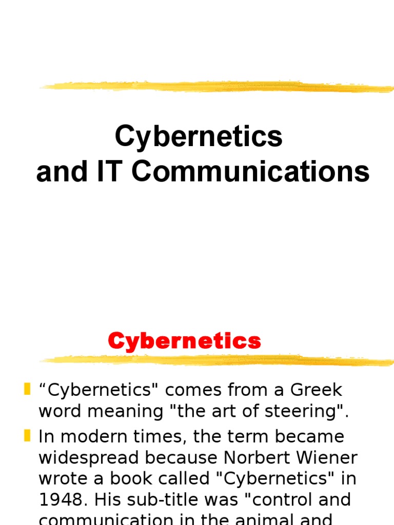 Cybernetics and IT Communications | PDF | Cybernetics | World Wide Web