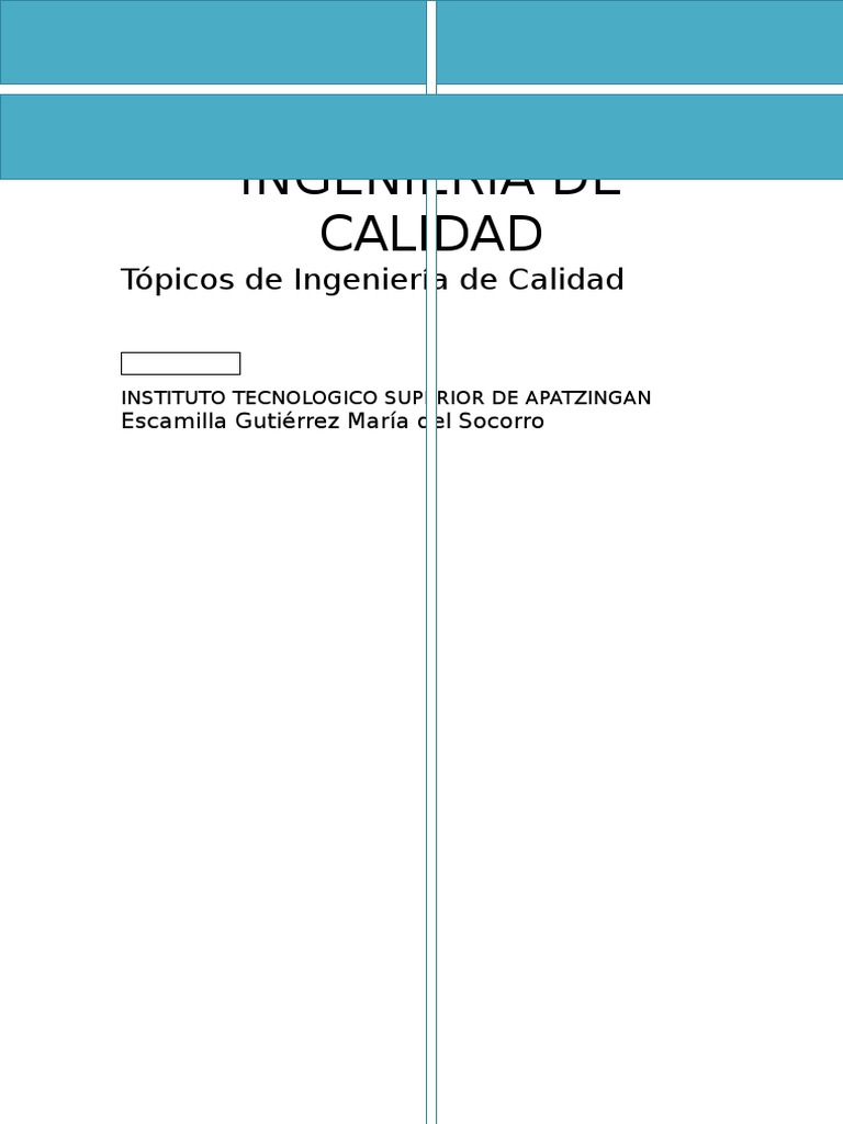 Ingenieria De Calidad Pdf Calidad Comercial Diseño
