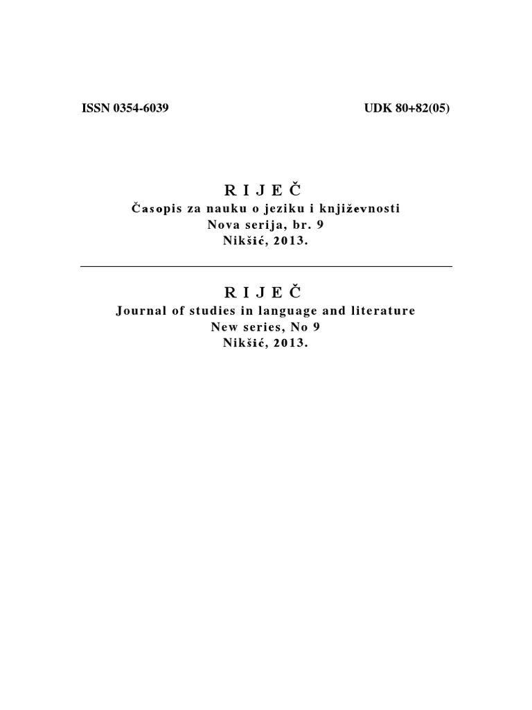 Rijec 9 | PDF