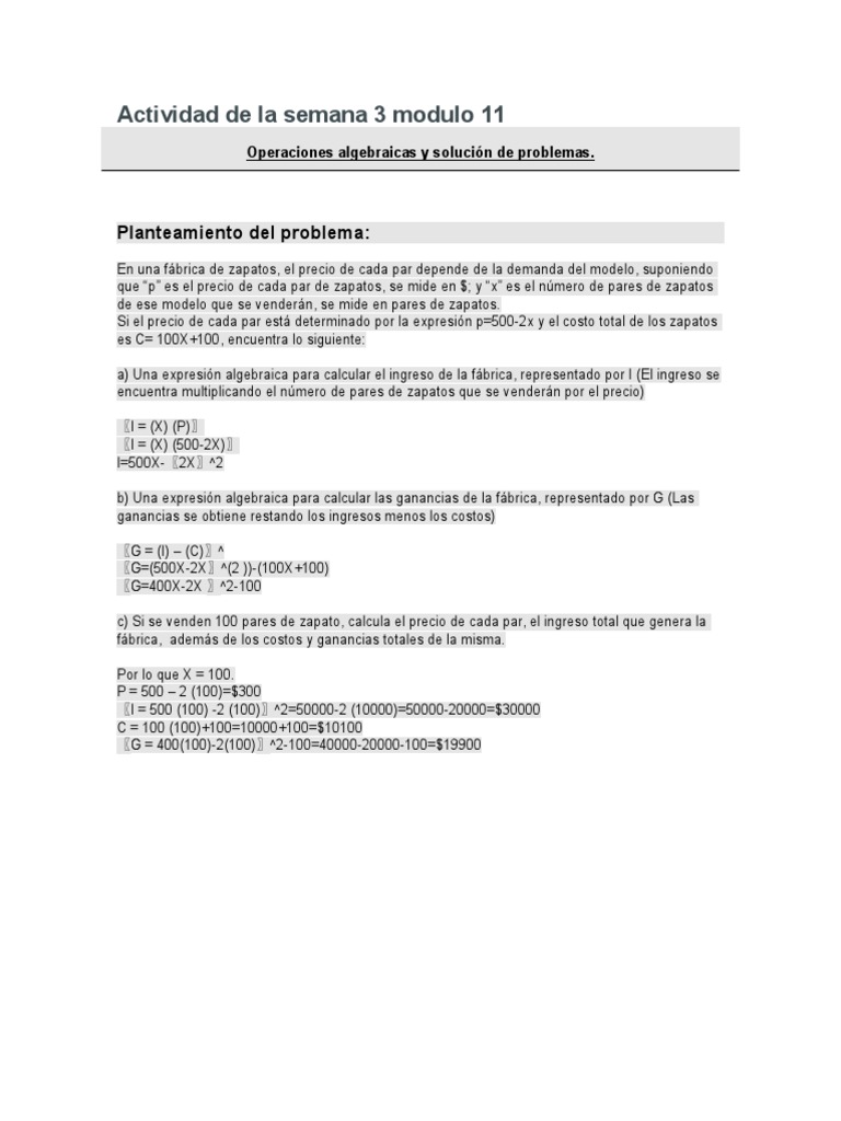 Actividad de La Semana 3 Modulo 11 | PDF | Ciencias económicas | Economias