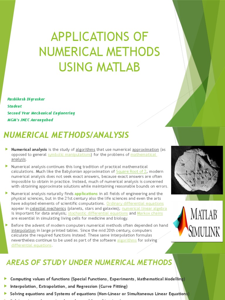 Applications Of Numerical Methods Using Matlab2 Pdf Numerical Analysis Matlab